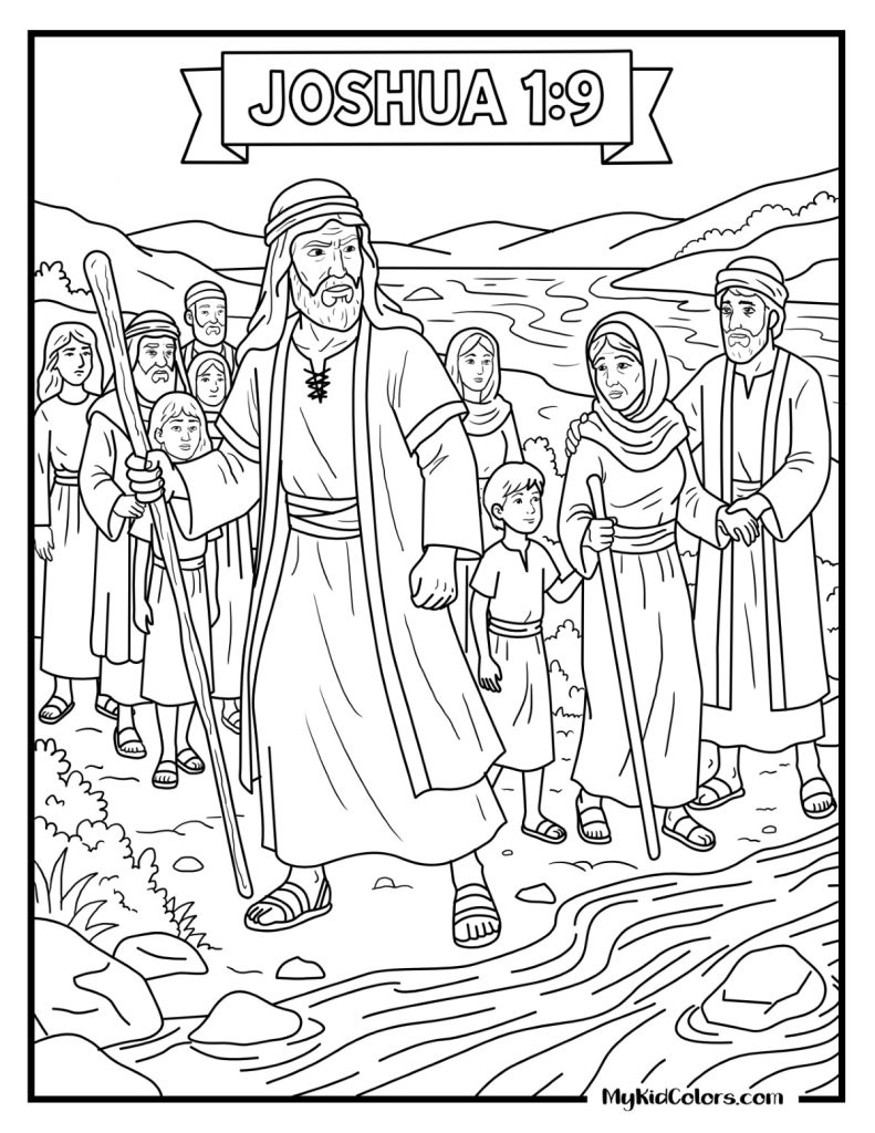15 Free Joshua 1:9 Coloring Page Collection (PDF Printables)
