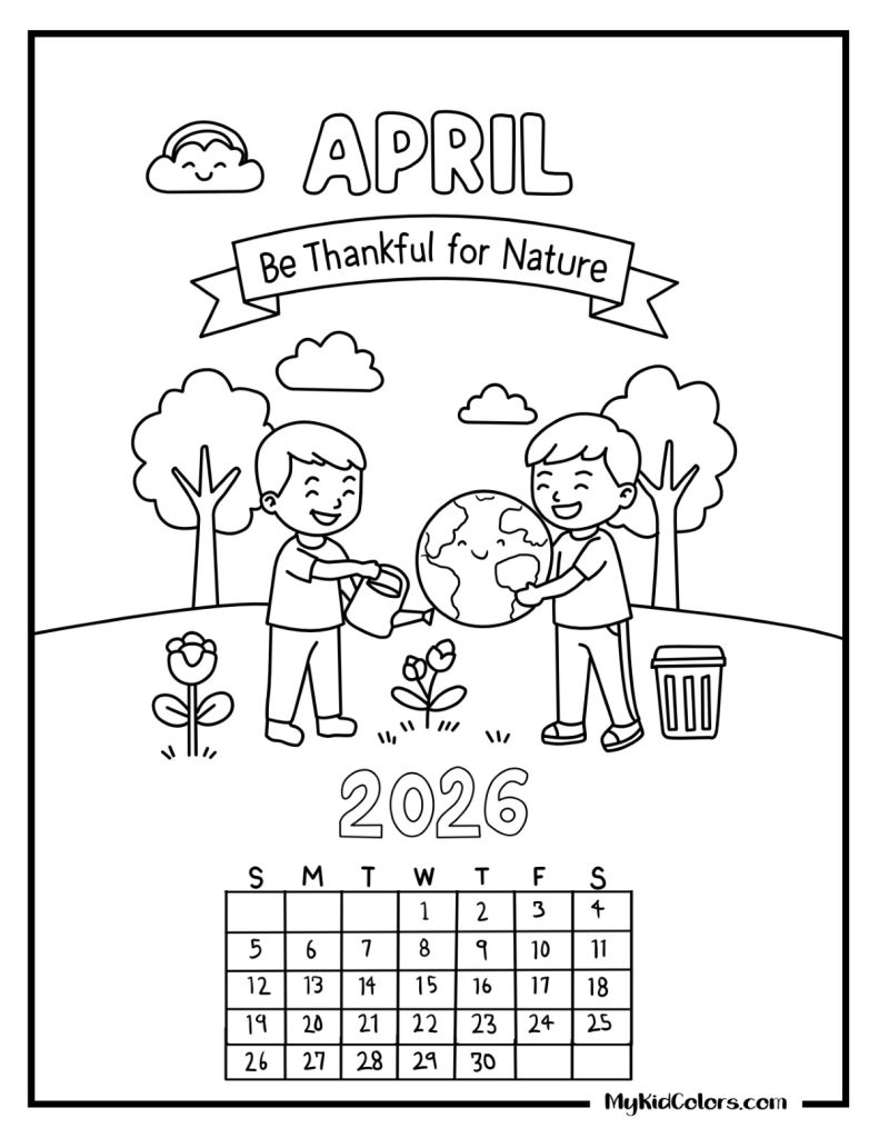 15 Free 2026 Calendar Coloring Pages (PDF Printables)