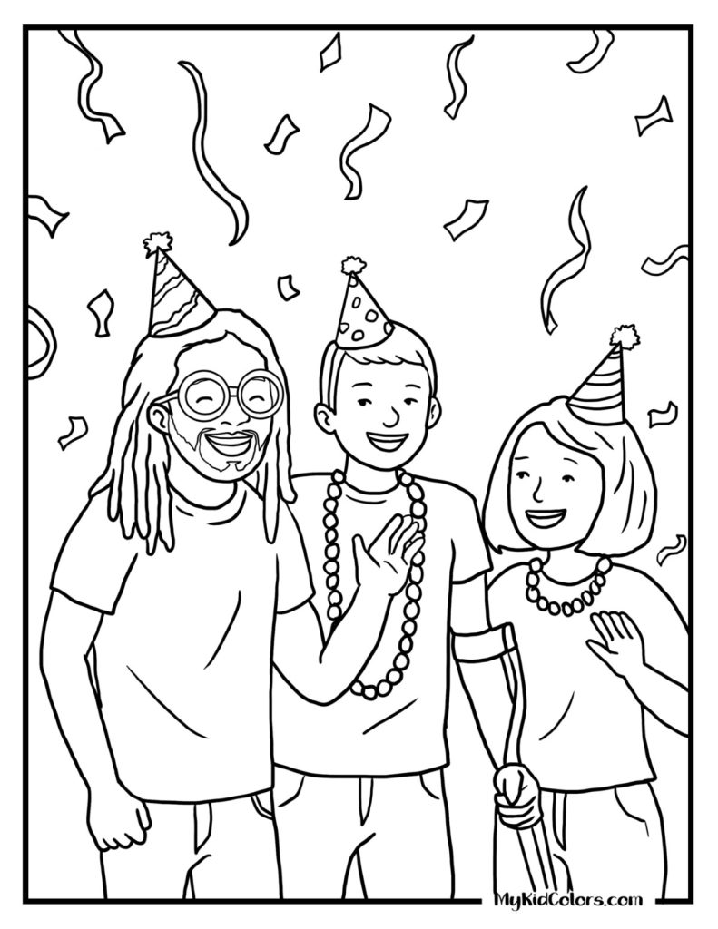 15 Free New Years Eve Coloring Pages (PDF Printables)
