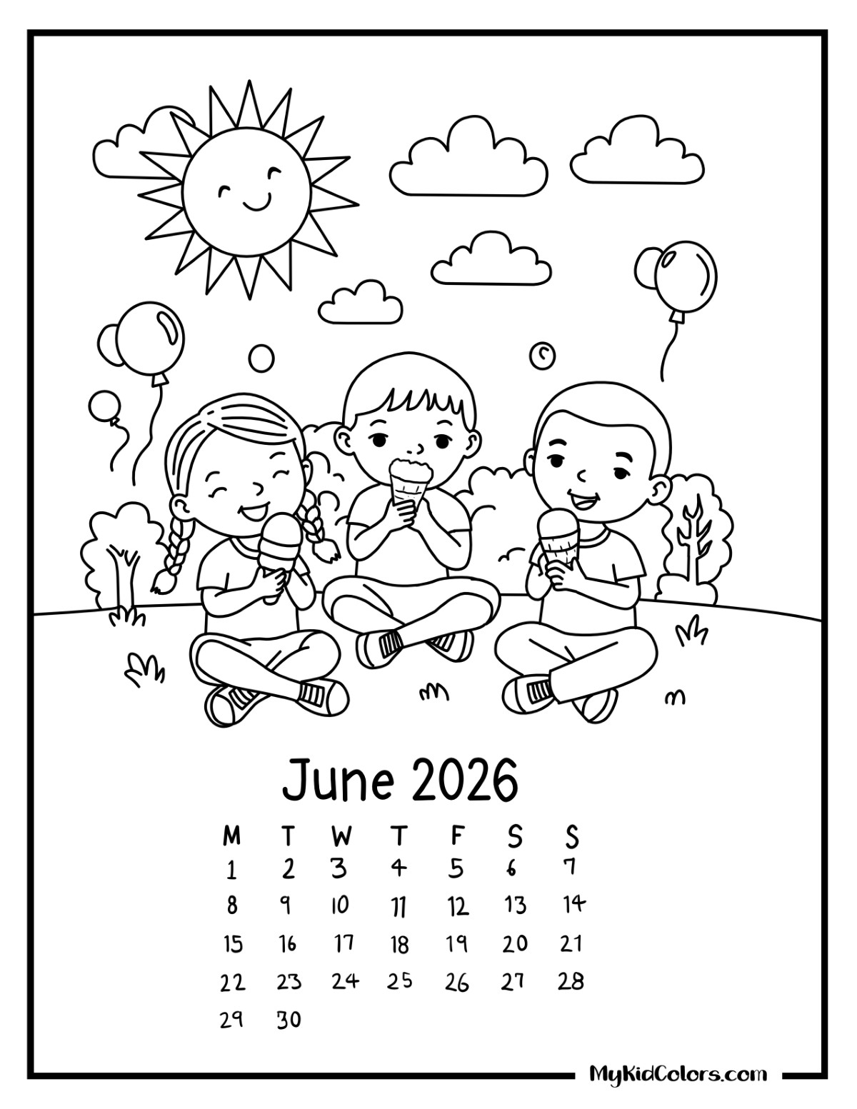 15 Free 2026 Calendar Coloring Pages (PDF Printables)