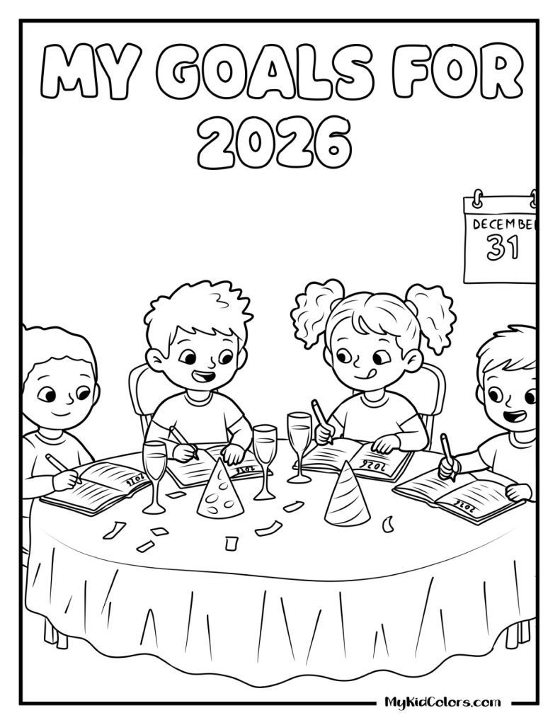 15 New Years Coloring Pages for Kids (Free PDF Printables)