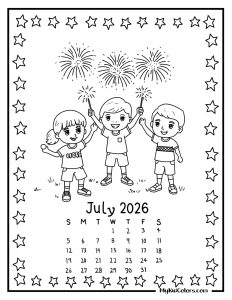 15 Free 2026 Calendar Coloring Pages (PDF Printables)