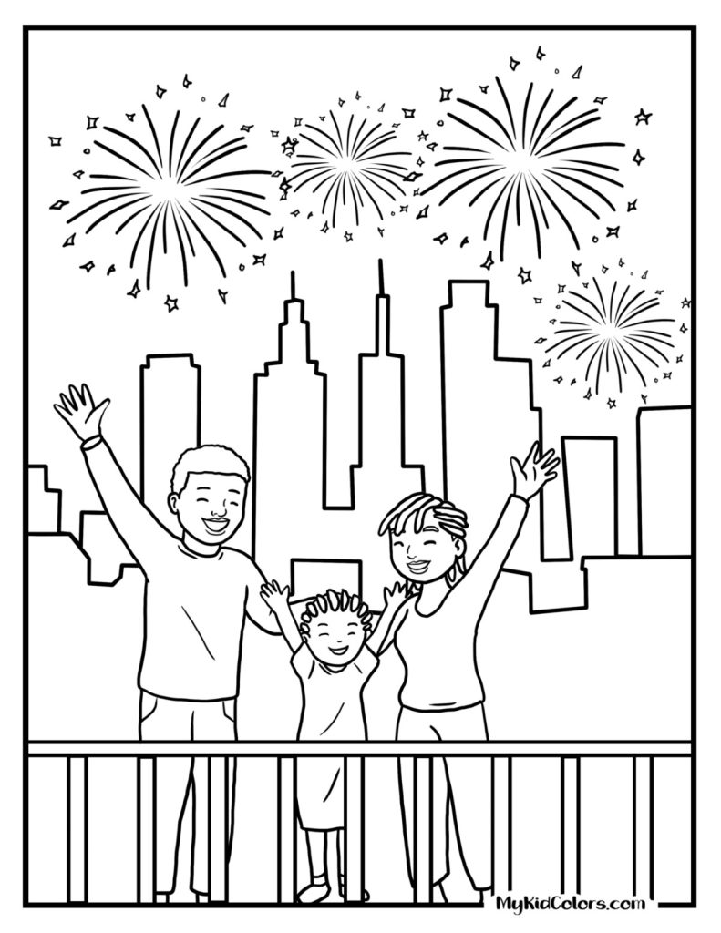 15 Free New Years Eve Coloring Pages (PDF Printables)