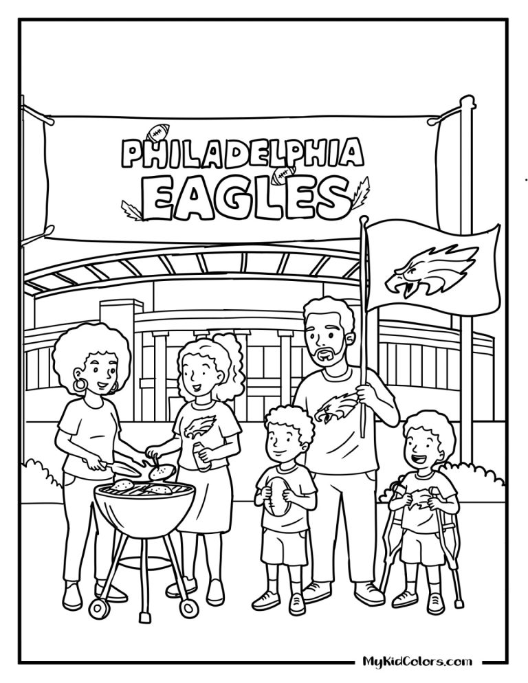 15 Free Philadelphia Eagles Coloring Pages (PDF Printables)
