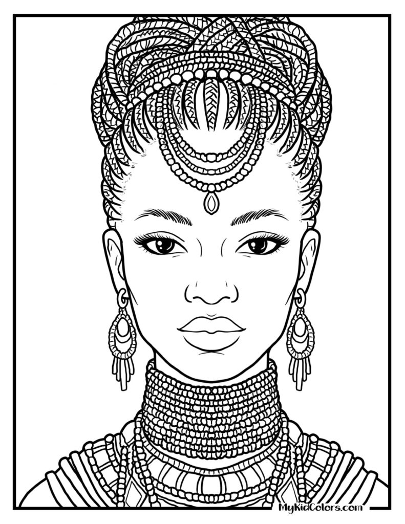 15 Free Black Princess Coloring Pages (Free PDF Printables)