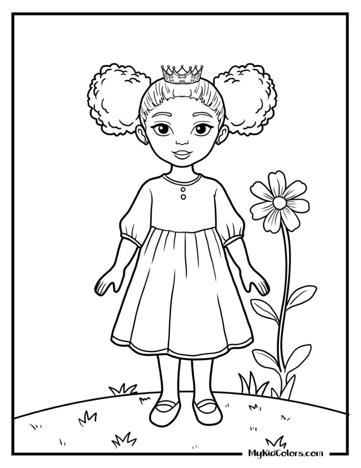 15 Free Black Princess Coloring Pages (Free PDF Printables)