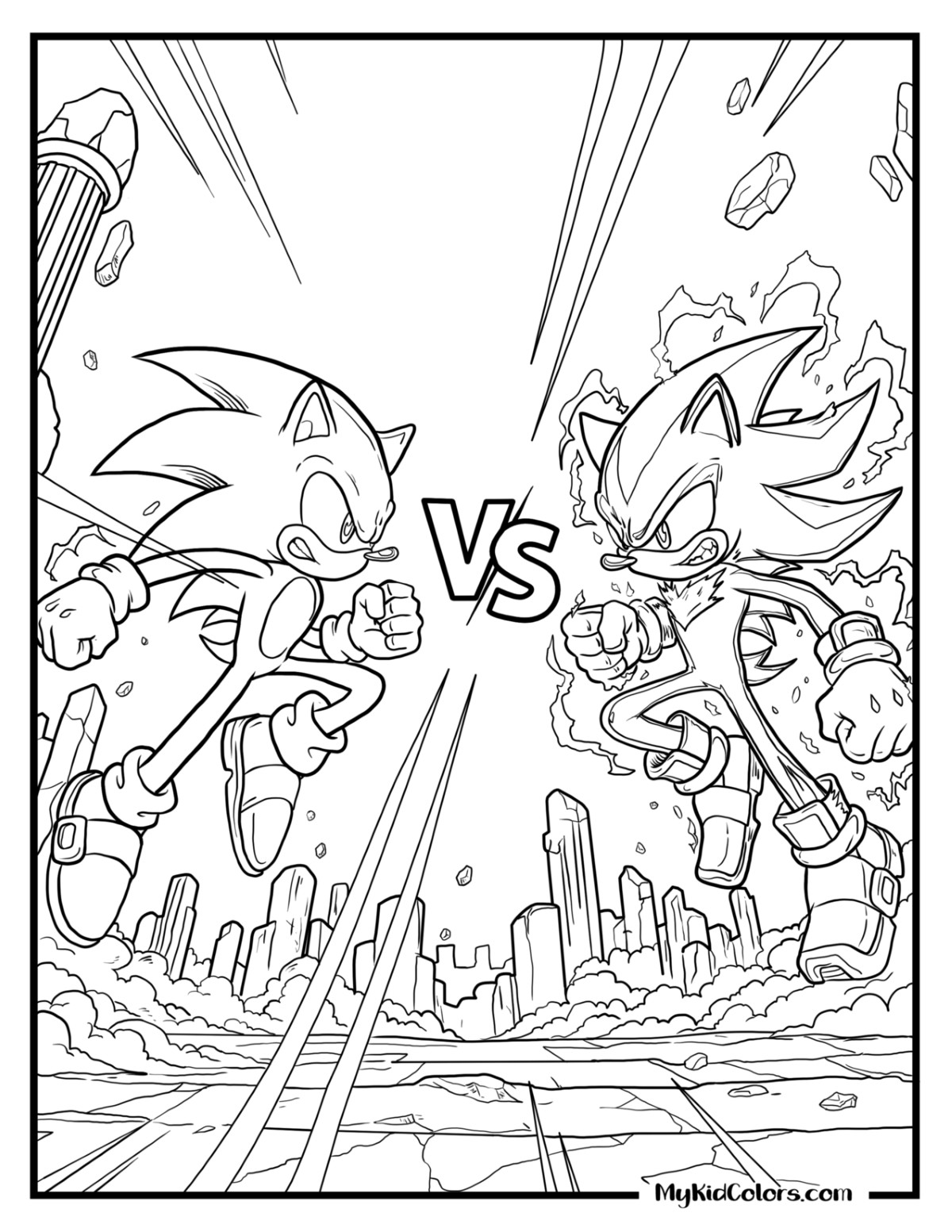 15 Free Sonic Coloring Pages for Kids (Free PDF Printables)