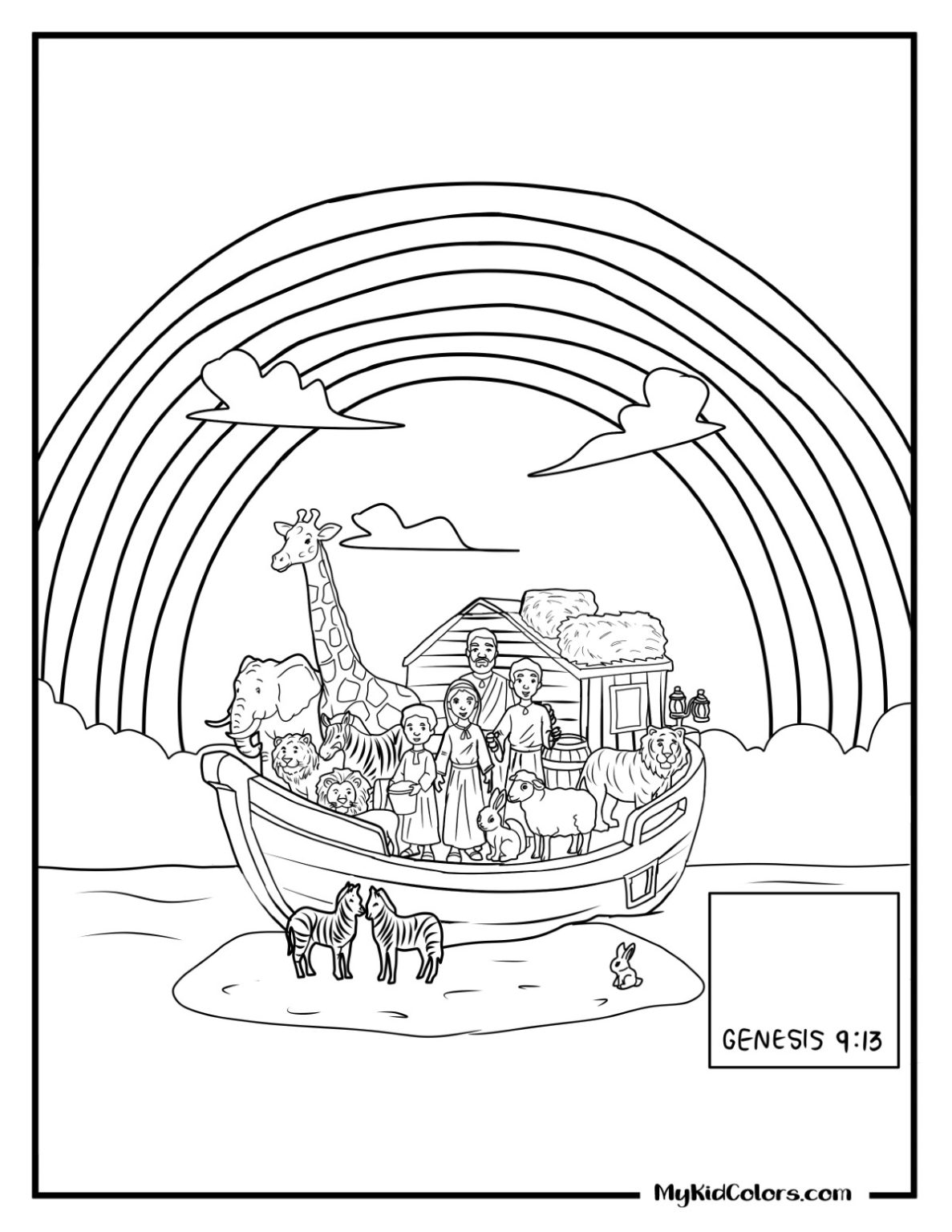 15 Free Noah's Ark Coloring Page for Kids (PDF Printables)
