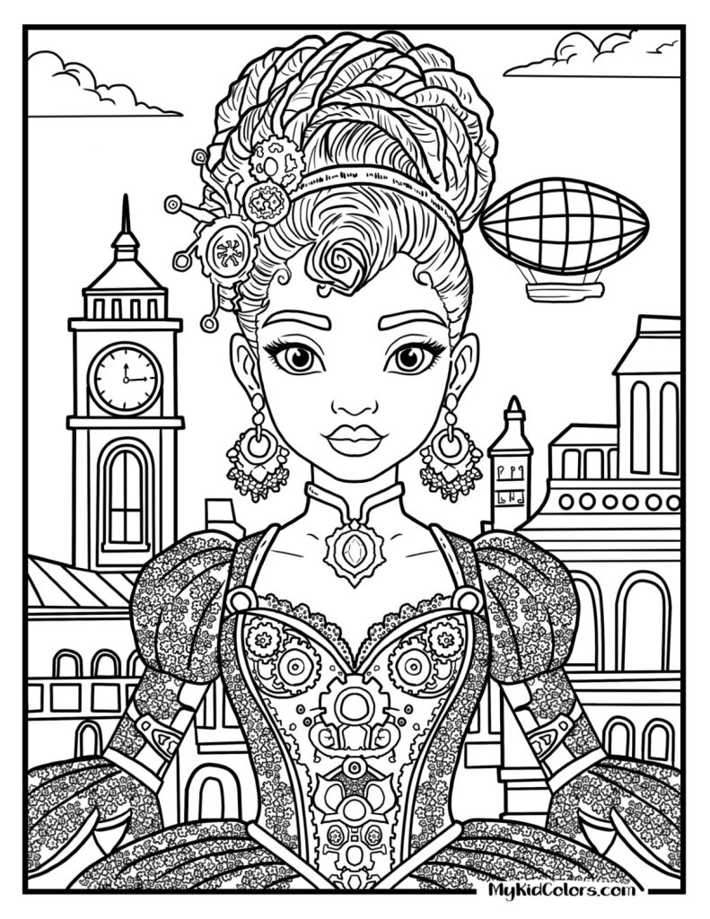 15 Free Black Princess Coloring Pages (Free PDF Printables)