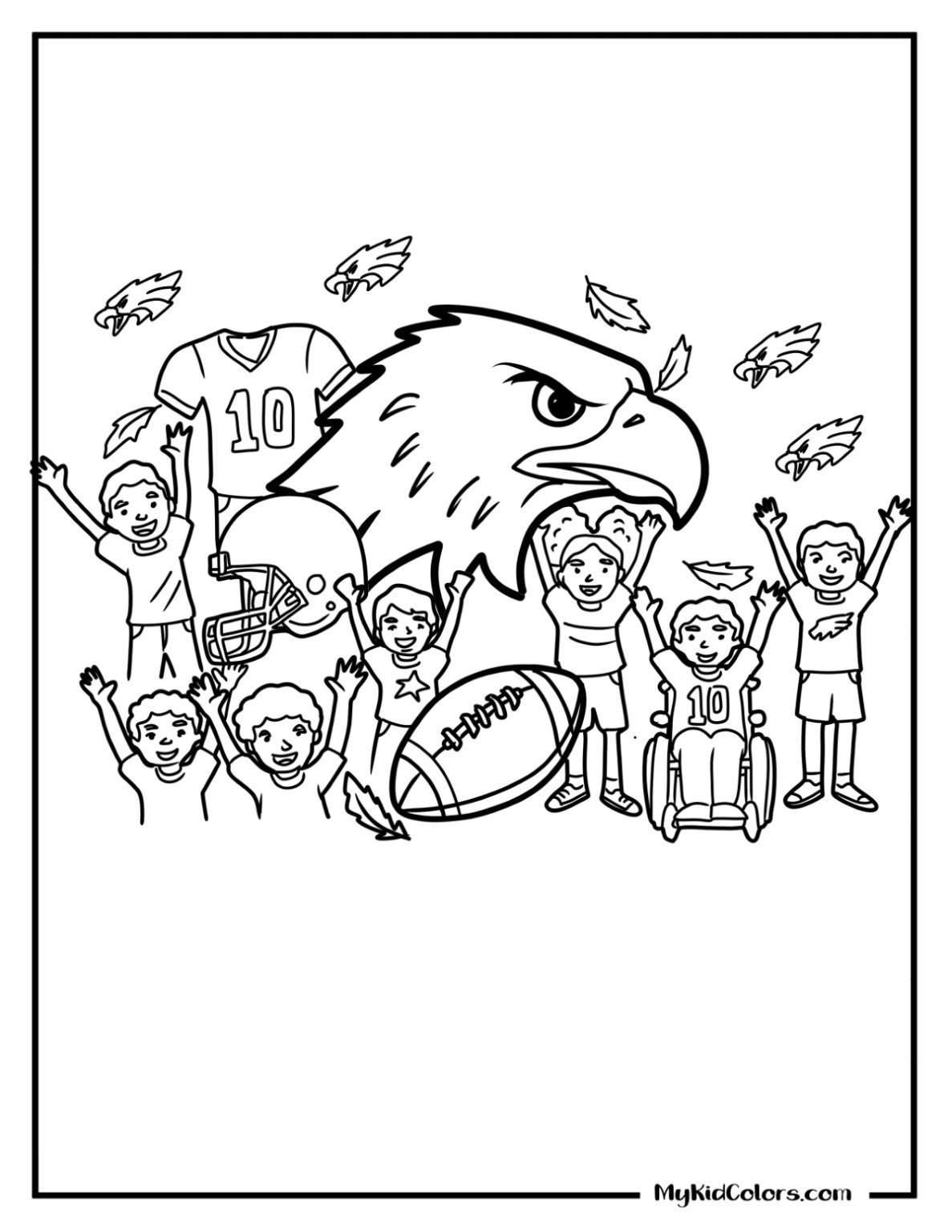 15 Free Philadelphia Eagles Coloring Pages (PDF Printables)