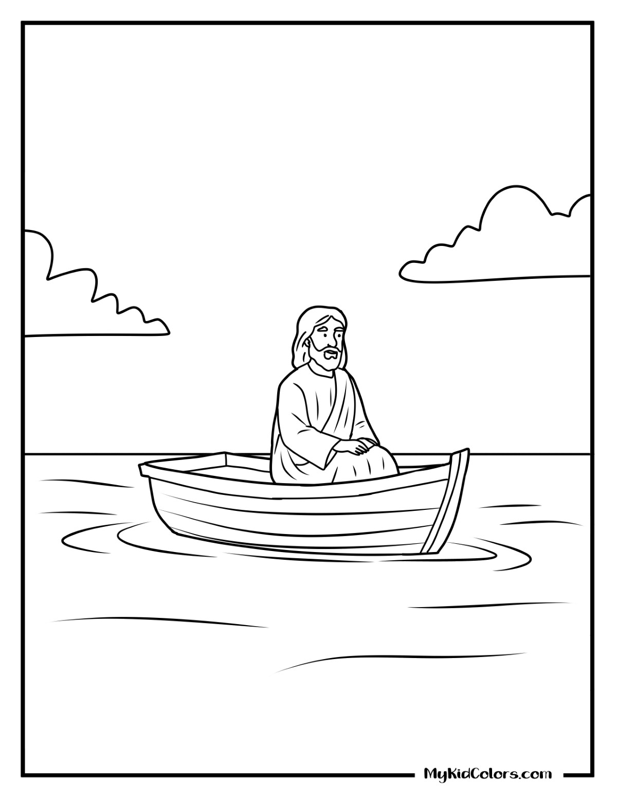 15 Free Jesus Calms the Storm Coloring Page PDF Printables