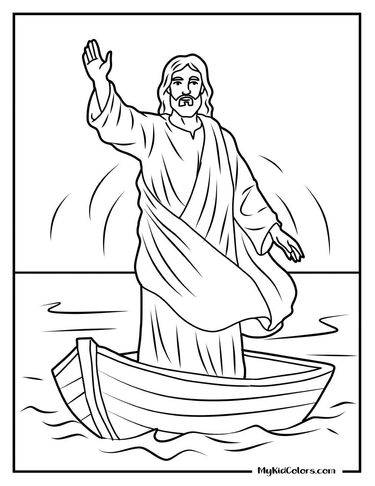 15 Free Jesus Calms the Storm Coloring Page PDF Printables