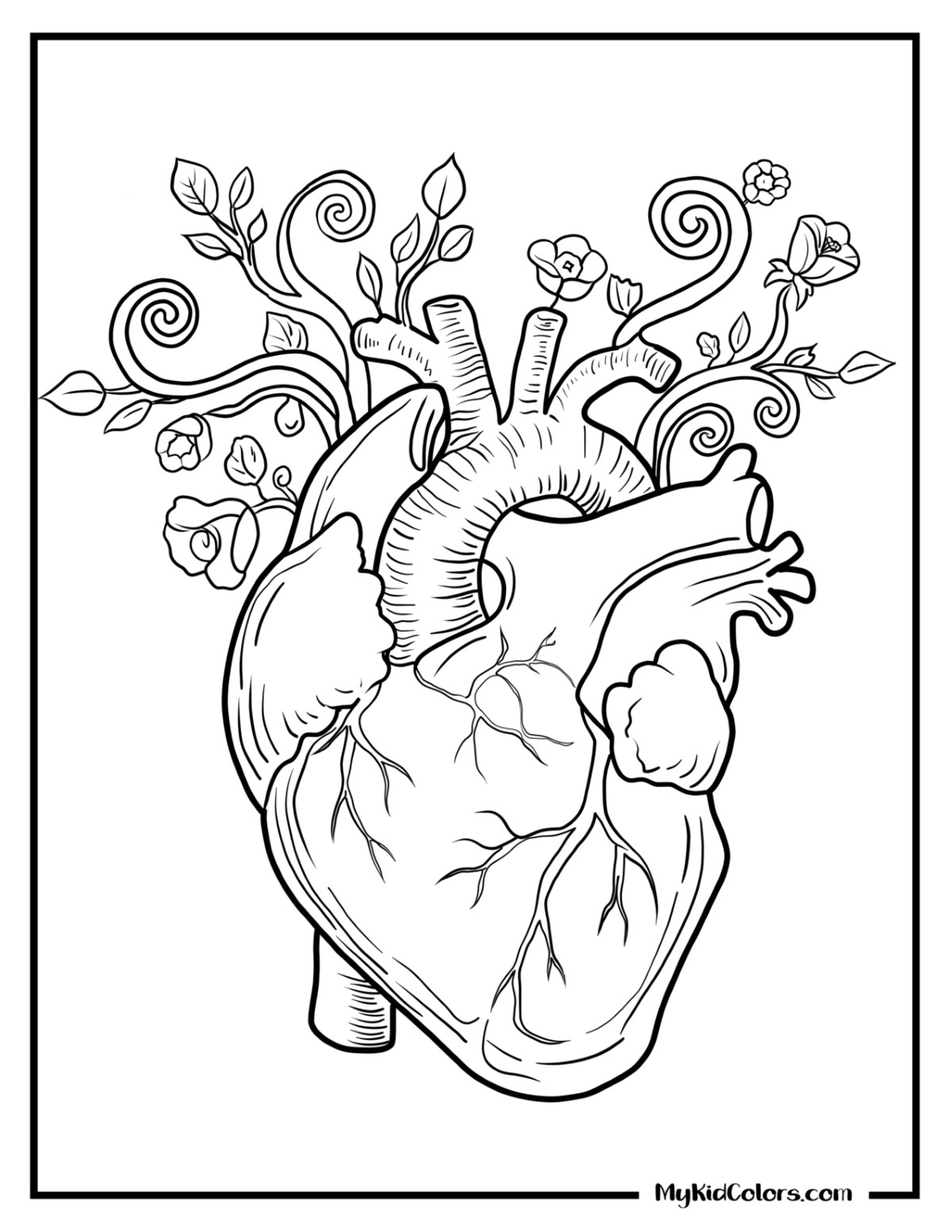 15 Free Human-Drawn Heart Coloring Pages (PDF Printables)