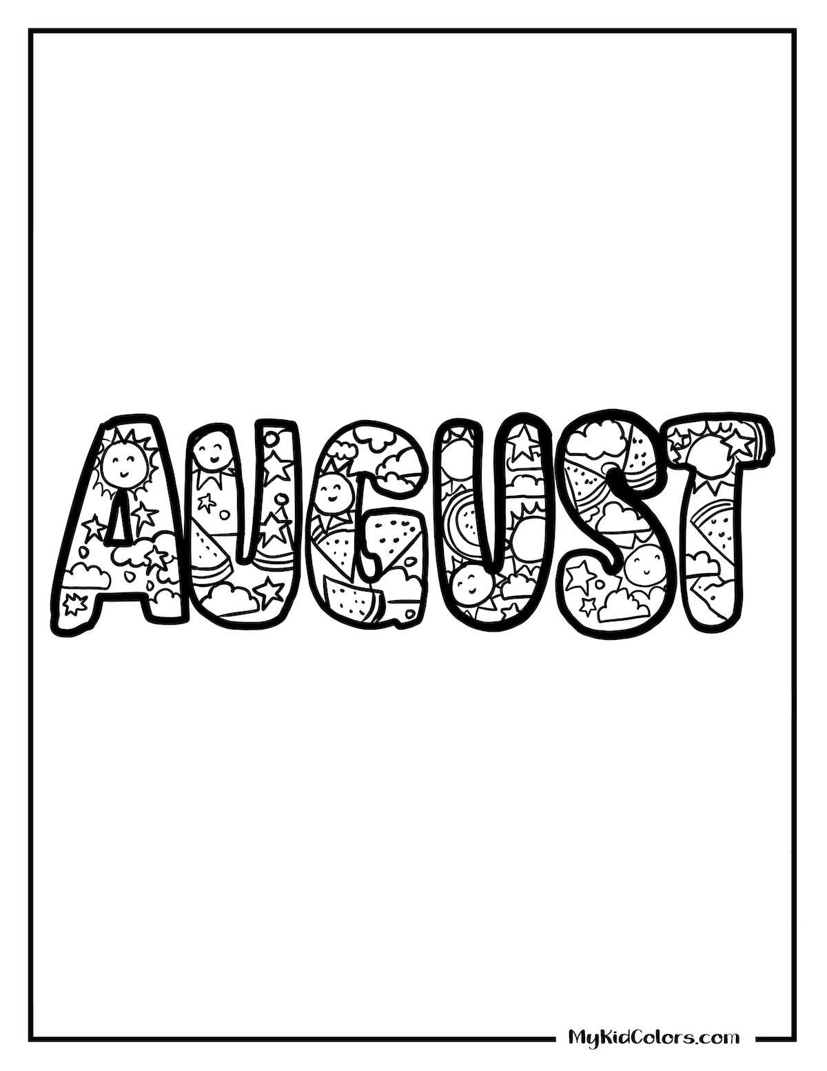 15 Free August Coloring Pages for Kids (Free Printable PDFs)