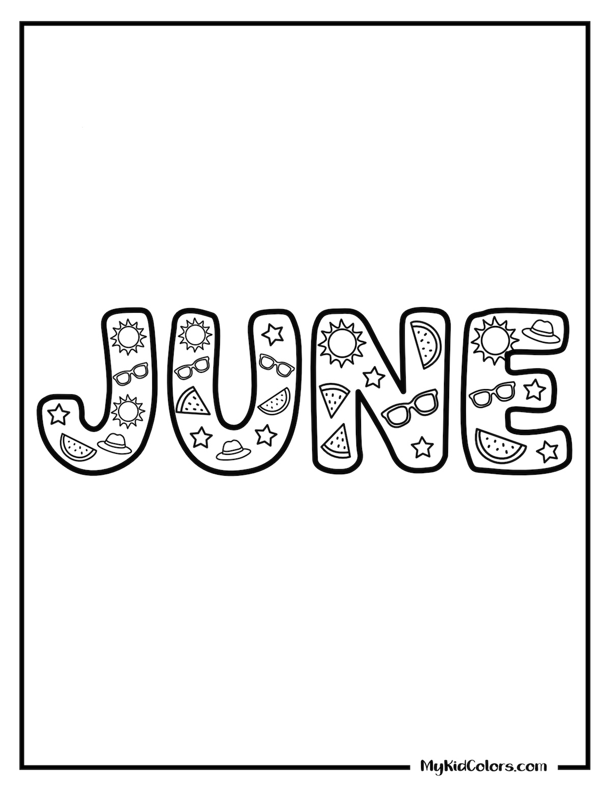 15 Free June Coloring Pages (Inclusive & Hand-Drawn)