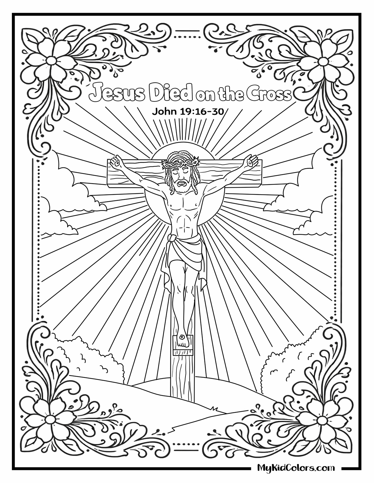 15 Free Jesus Died On The Cross Coloring Pages (Inclusive & Gentle)
