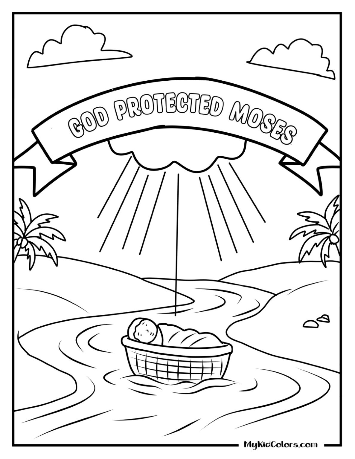 15 Free Baby Moses Coloring Pages for Kids (Free PDF Printables)