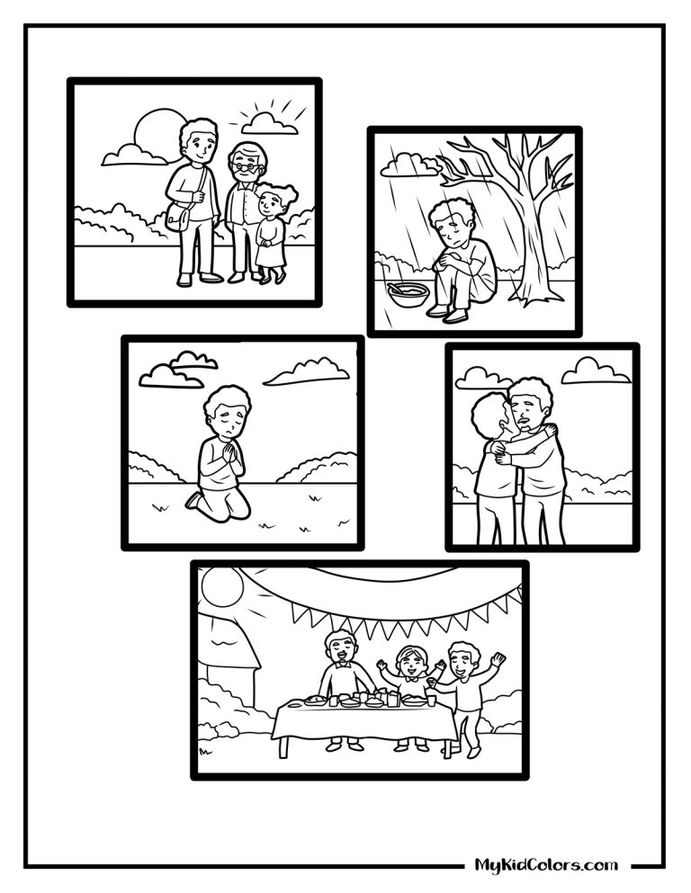 15 Free Prodigal Son Coloring Pages (Inclusive & Forgiveness-Themed)