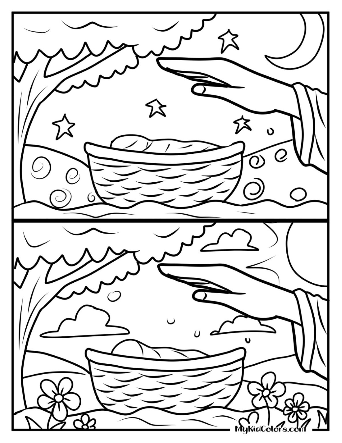 15 Free Baby Moses Coloring Pages for Kids (Free PDF Printables)