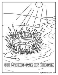 15 Free Baby Moses Coloring Pages for Kids (Free PDF Printables)
