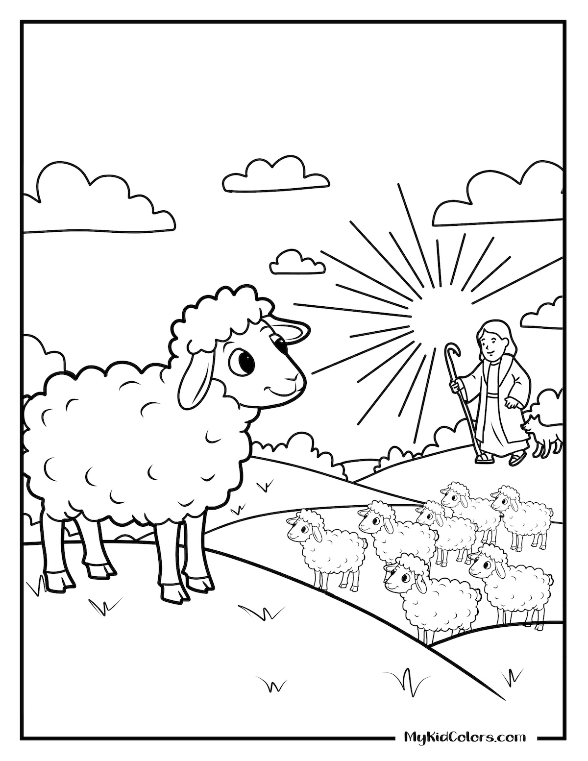 15 Free Parable of the Lost Sheep Coloring Page Set (Luke 15 & The Good ...