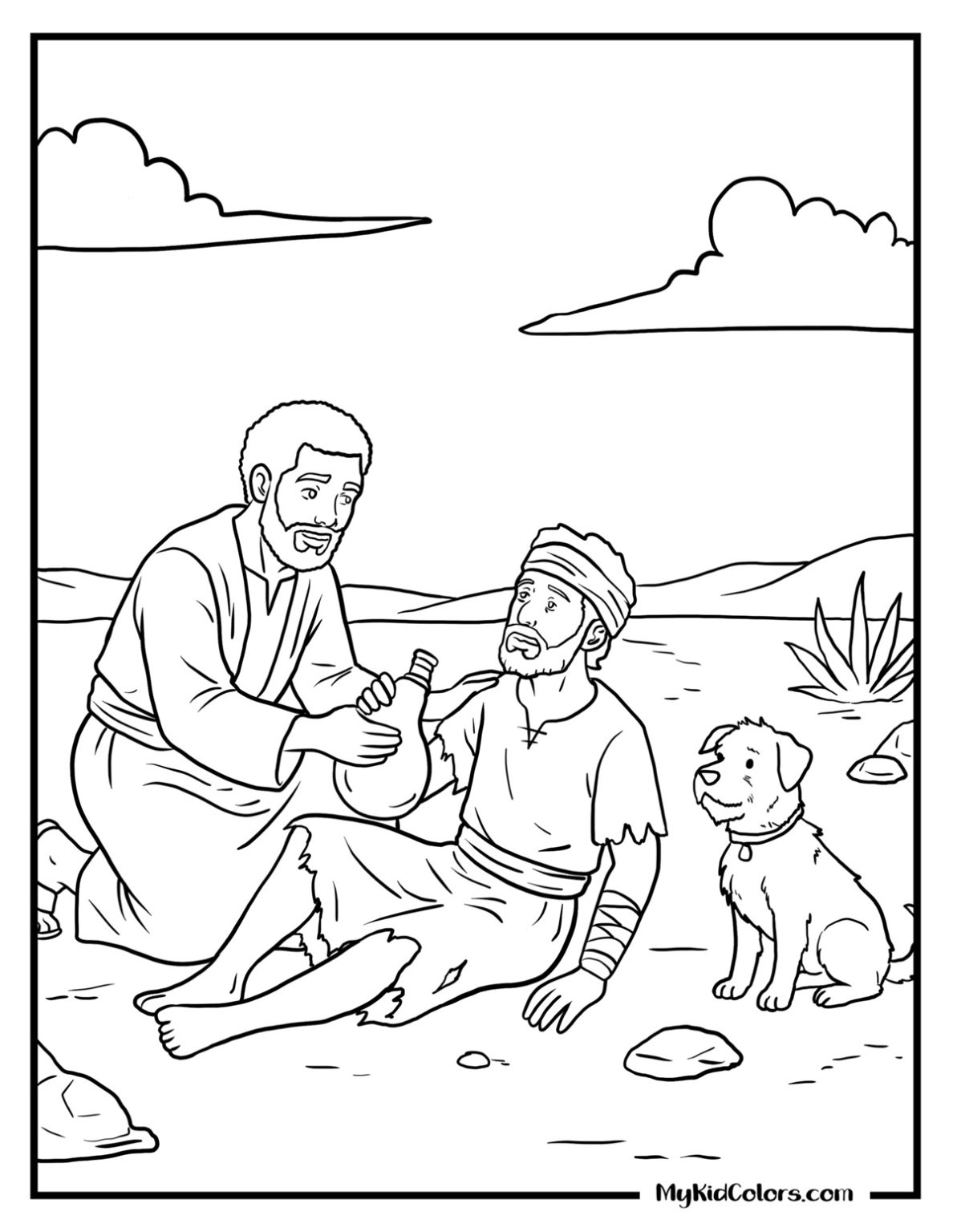 15 Free Good Samaritan Coloring Page Printables (Inclusive & Faith-Based)