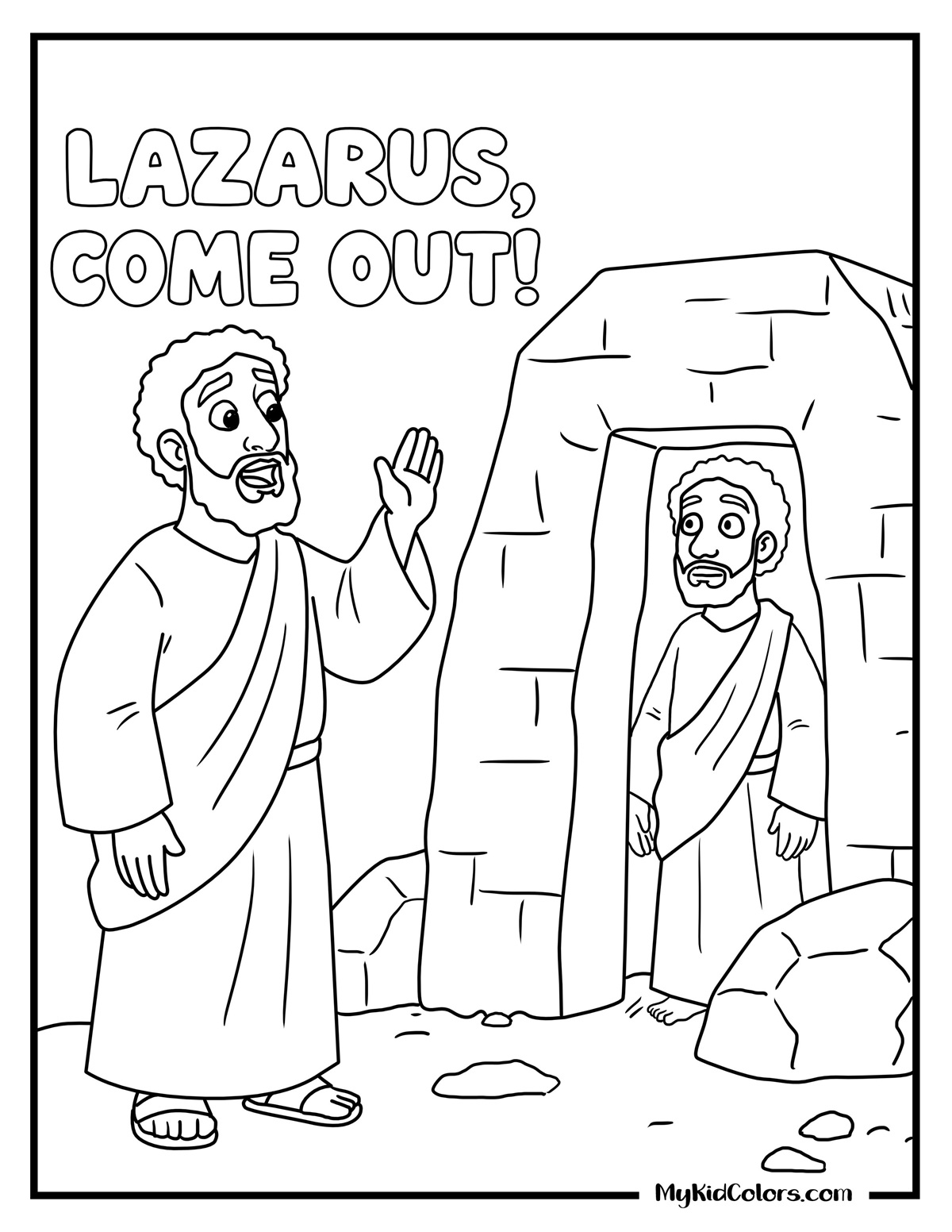 15 Free Jesus Raises Lazarus Coloring Pages (Inclusive & Hopeful)