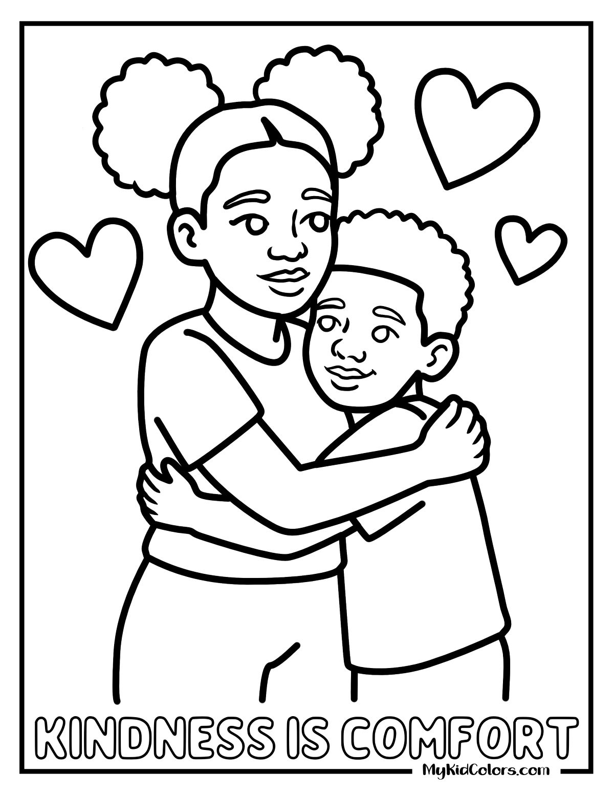 15 Free Kindness Coloring Pages (Inclusive & Hand-Drawn for Kids)