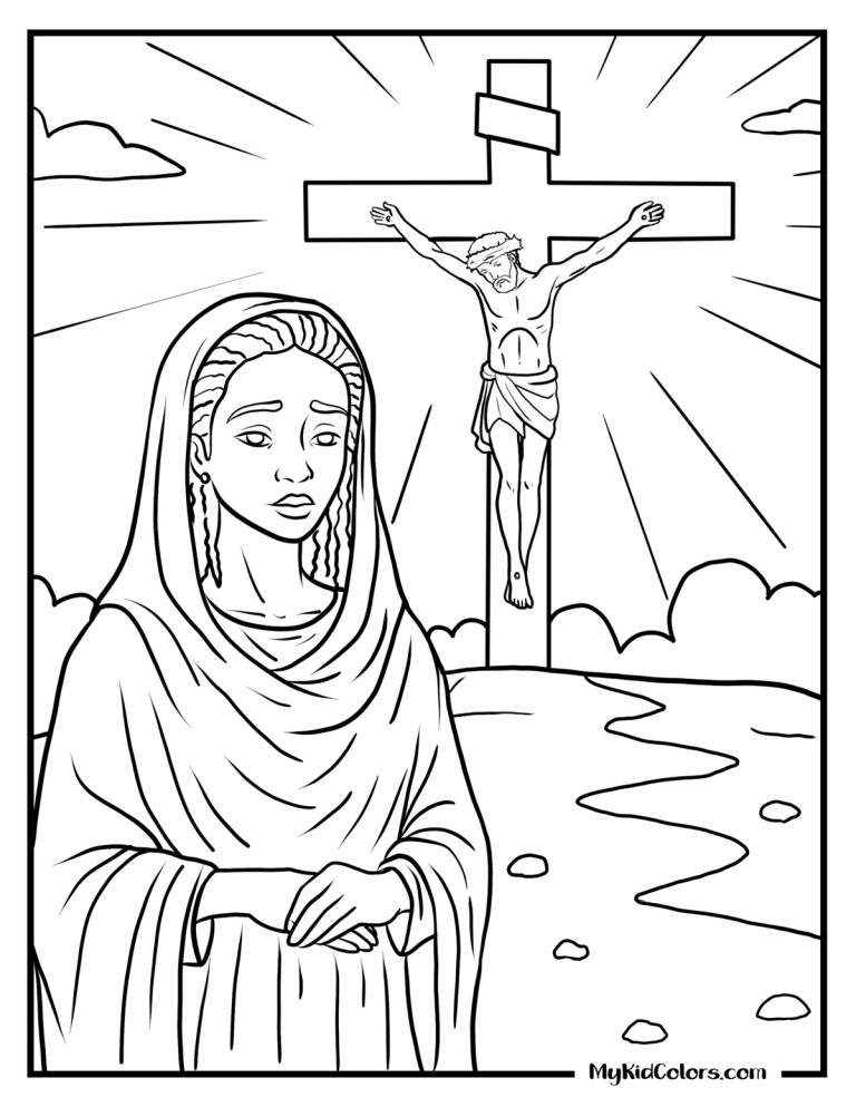 15 Free Crucifixion of Jesus Coloring Pages (Gentle, Devotional & Kid ...