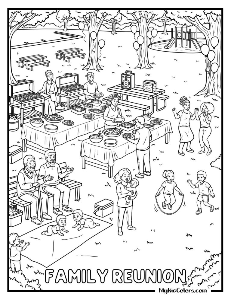 15 Free Family Coloring Pages Kids See Themselves In (PDF)