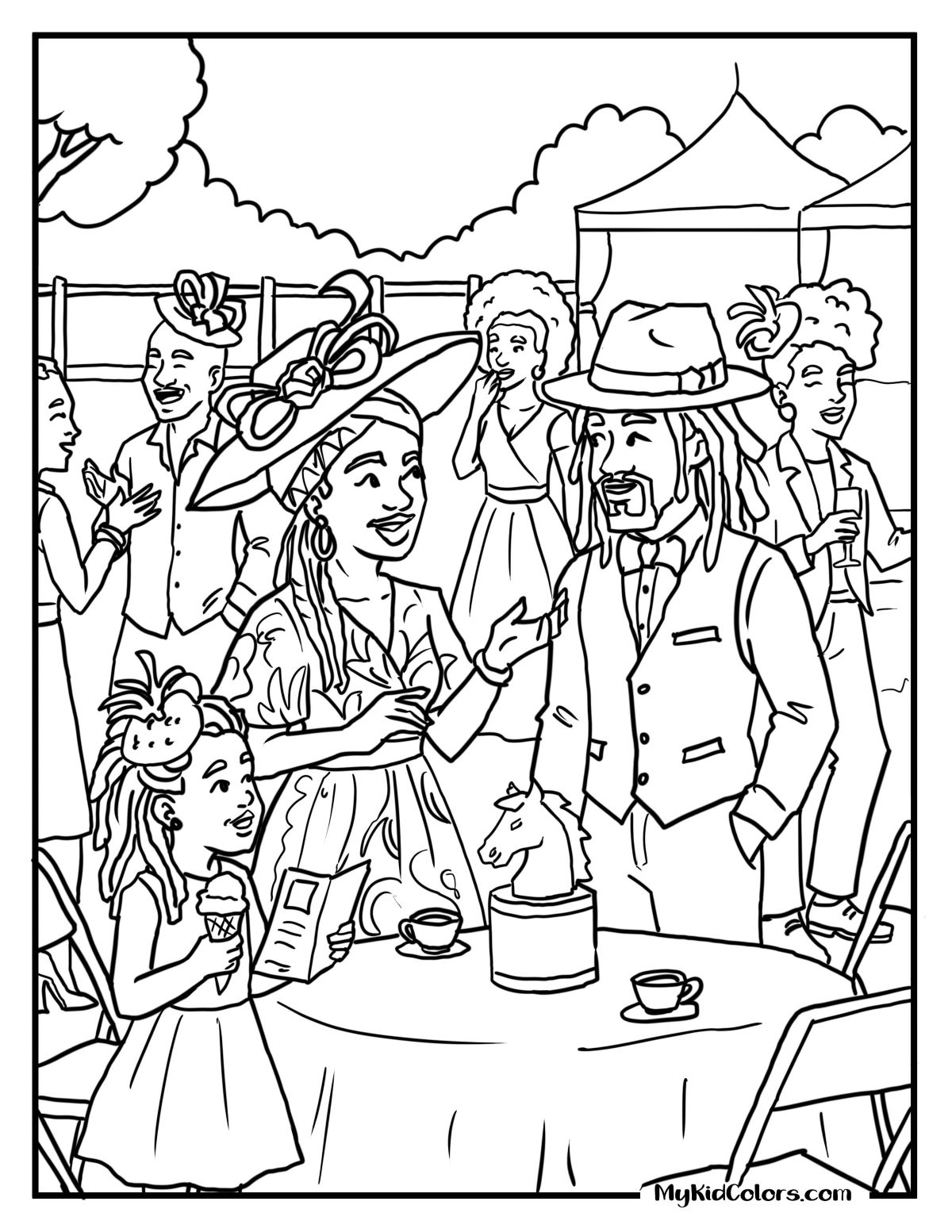 15 Free Kentucky Derby Coloring Pages (Inclusive, Hand-Drawn Horse ...