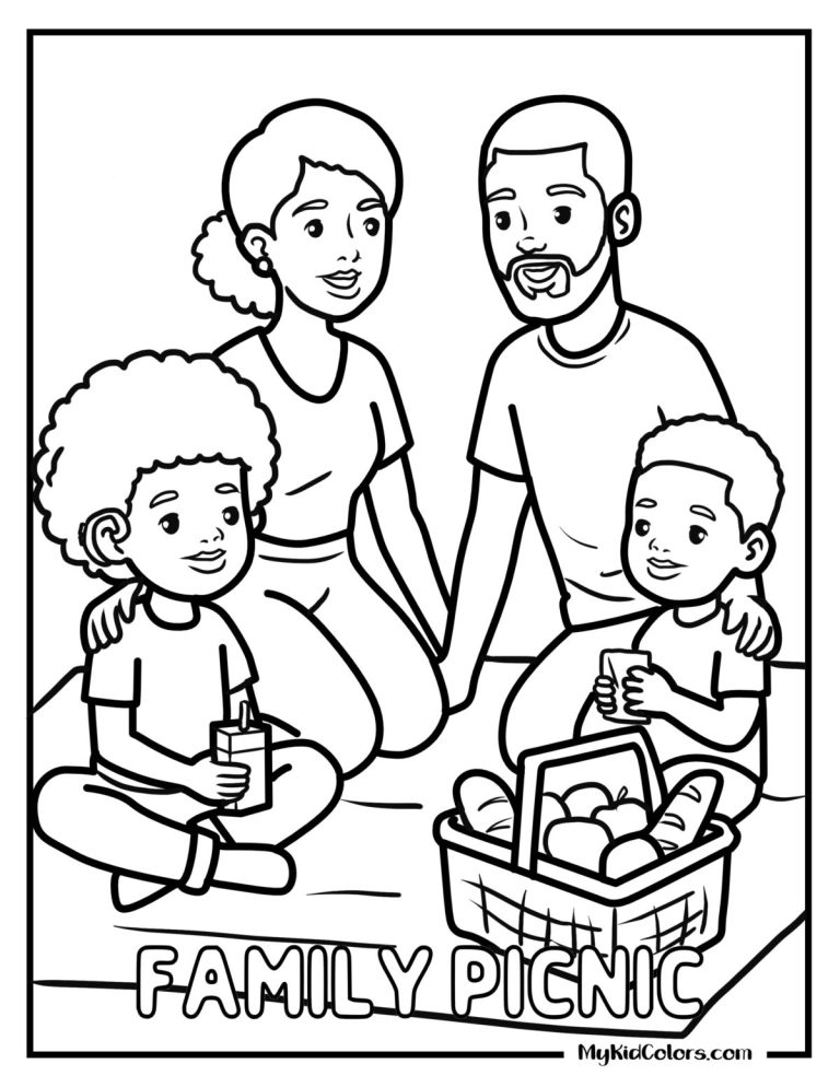 15 Free Family Coloring Pages Kids See Themselves In (PDF)