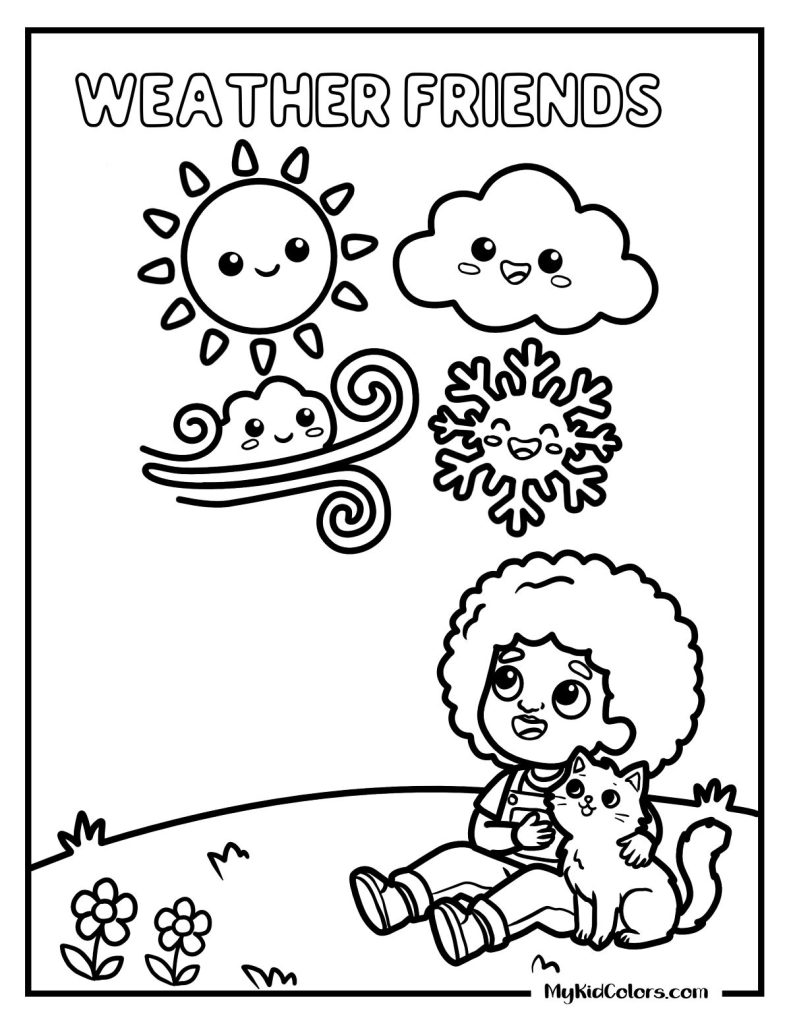 15 Free Weather Coloring Pages Kids Actually Connect With (PDF)