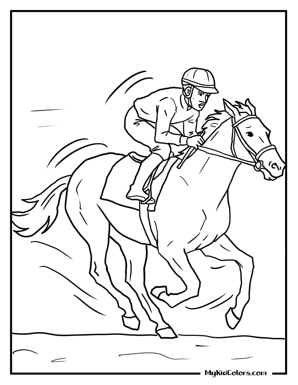 15 Free Kentucky Derby Coloring Pages (Inclusive, Hand-Drawn Horse ...