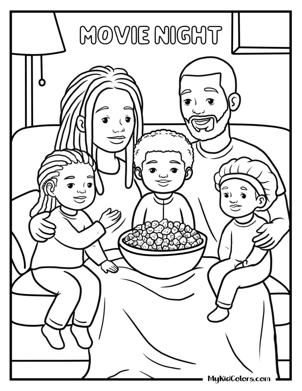 15 Free Family Coloring Pages Kids See Themselves In (PDF)