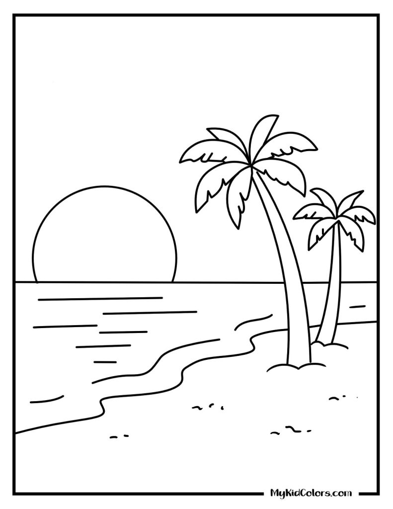 15 Free Scenery Coloring Pages for Kids (Hand-Drawn & Inclusive)