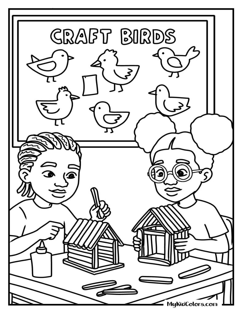 15 Free Birdhouse Coloring Pages for Kids (Hand-Drawn & Inclusive)